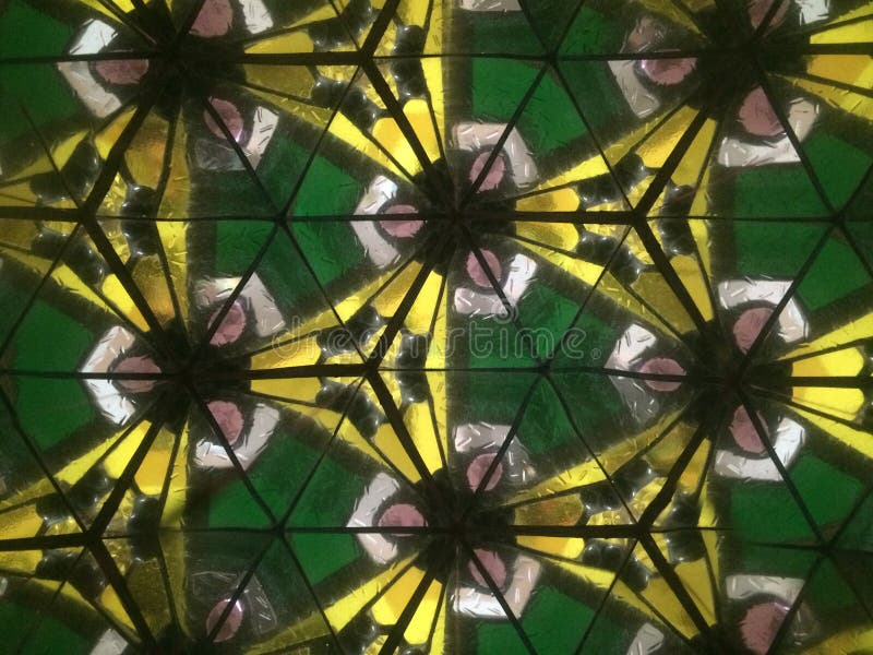 Yellow and Green Geometric Design Stock Photo - Image of kaleidoscope ...