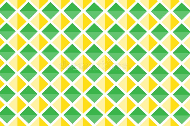 Yellow and Green Geometric Shape Flat Abstract Vector Pattern ...