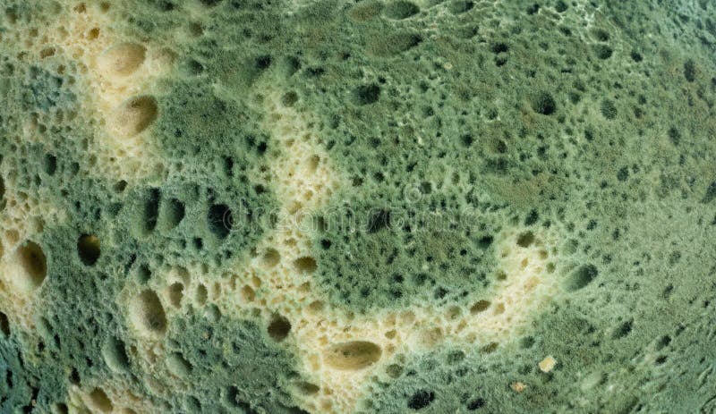 Yellow and Green Mold on Bread. Background Stock Image - Image of ...