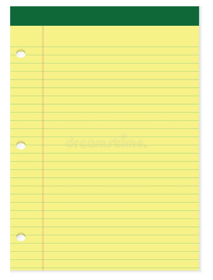Yellow notepad stock vector. Illustration of list, school - 36691991