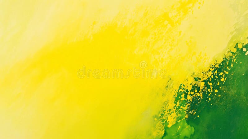 Yellow and Green Paint Splatters Abstract Background Stock Illustration ...
