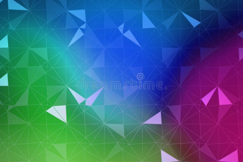 Yellow Green and Purple Flat Triangle Geometric Pattern Abstract Retro ...