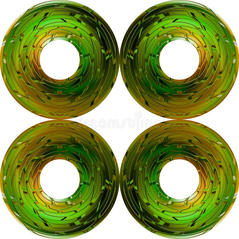 Yellow-green Seamless Symmetrical Rounded Texture. Seamless 3D Image of ...