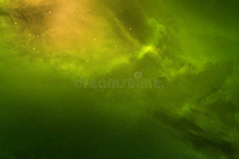 Yellow Space Dark Nebula Galaxy In Deep Space And Beauty Of Universe ...