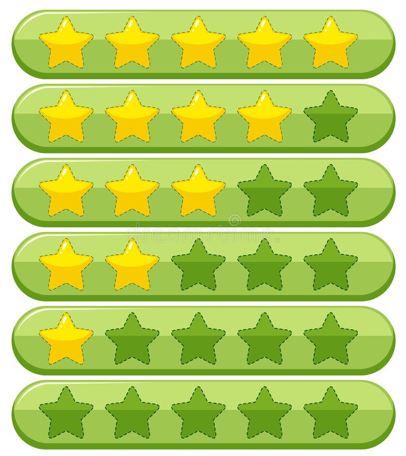 Yellow and Green Stars on Green Bars Stock Vector - Illustration of ...