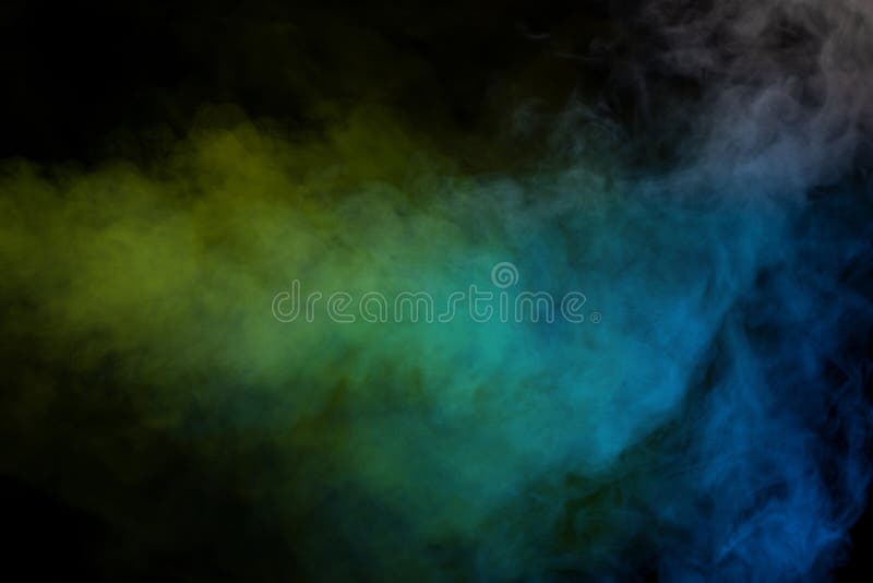 Yellow and Green Steam on a Black Background Stock Image - Image of ...