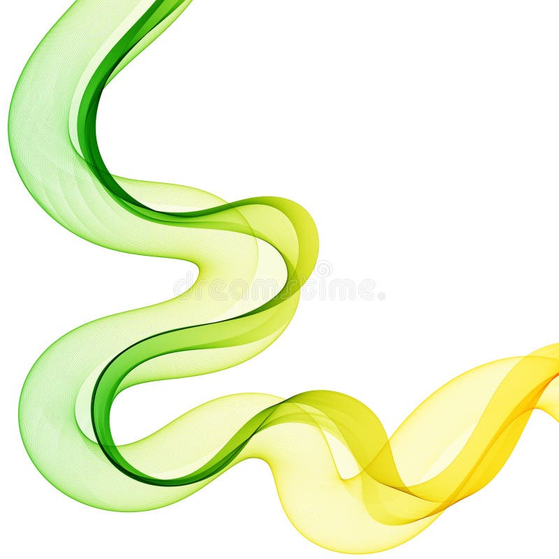 Yellow Green Wave. Vector Layout for Advertising, Presentations and ...