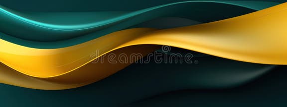 A Yellow and Green Wavy Lines Stock Illustration - Illustration of ...