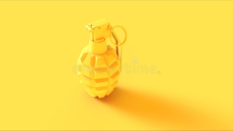 Yellow Grenade Simple stock illustration. Illustration of colored ...