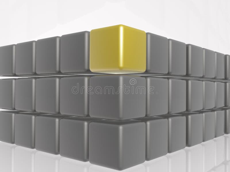 Yellow and grey cubes stock illustration. Illustration of arrange ...