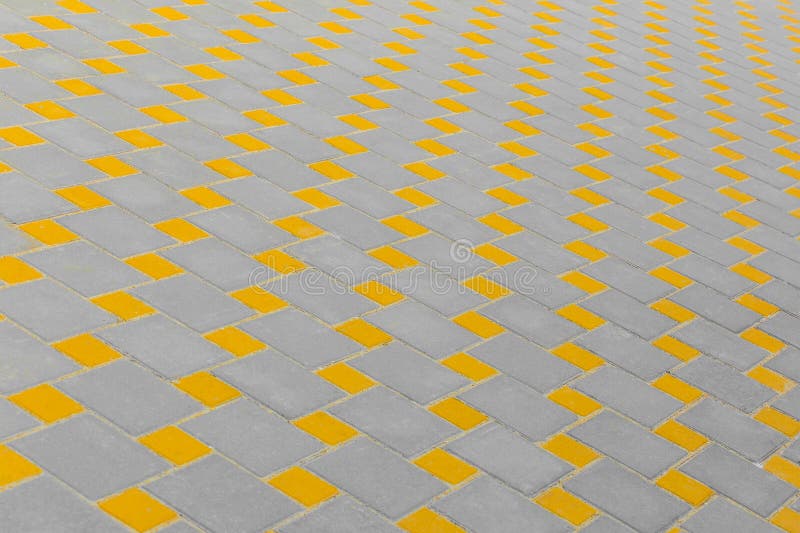 Yellow Grey Paving Slabs Floor Abstract Pattern Backdrop City Street ...