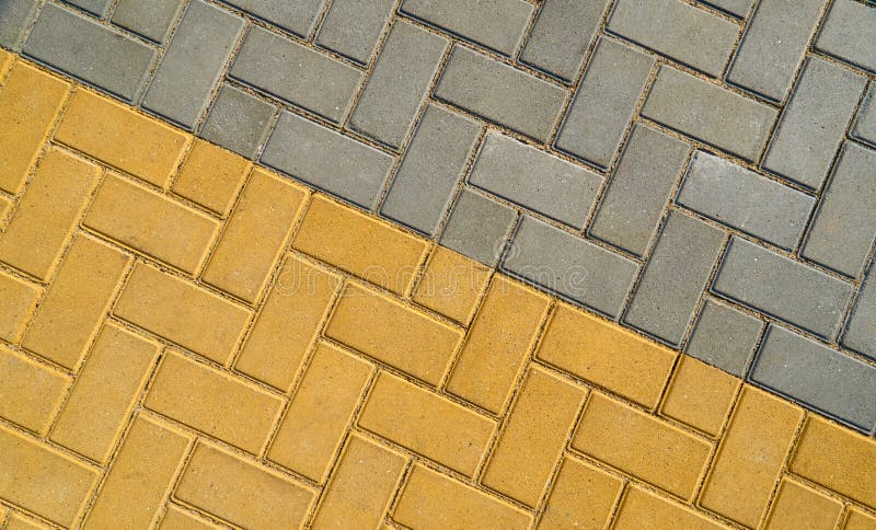 Yellow and Grey Paving Tile for Background or Texture Stock Image ...