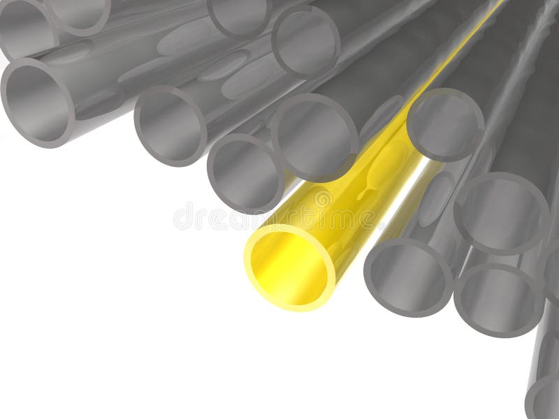 Yellow and grey pipes stock illustration. Illustration of formation ...
