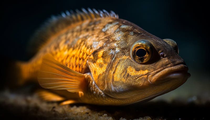 The Yellow Grouper Eye, a Macro Portrait of Underwater Beauty Generated ...