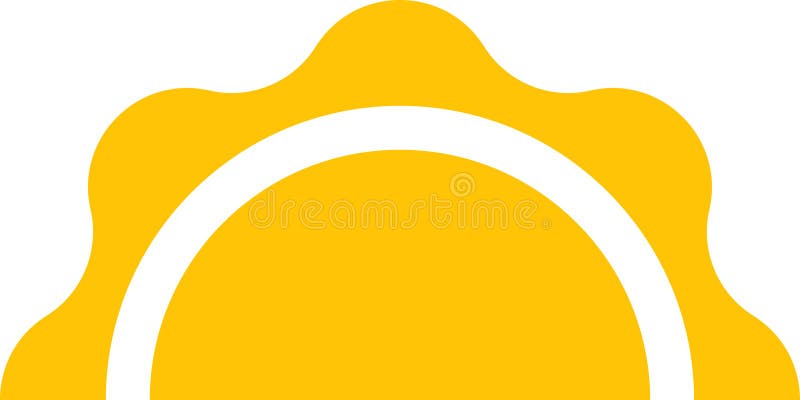 Yellow Half Sun Vector Icon Logo Stock Illustration - Illustration of ...