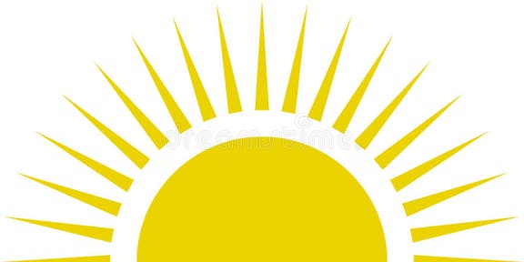 Yellow Half Sun Vector Icon Logo Stock Vector - Illustration of vector ...