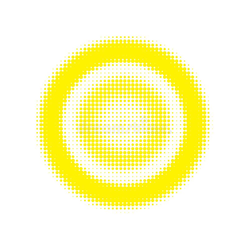 Yellow Halftone Element. Texture Background. Abstract Modern. Round Set ...