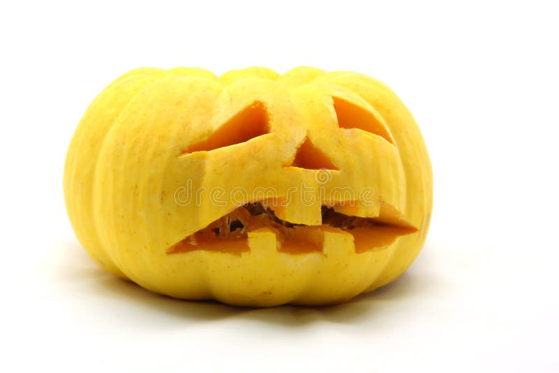 Yellow Halloween Pumpkin stock image. Image of traditional - 34474903