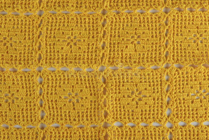 Yellow Handmade Crochet Texture Detail Stock Image - Image of structure ...