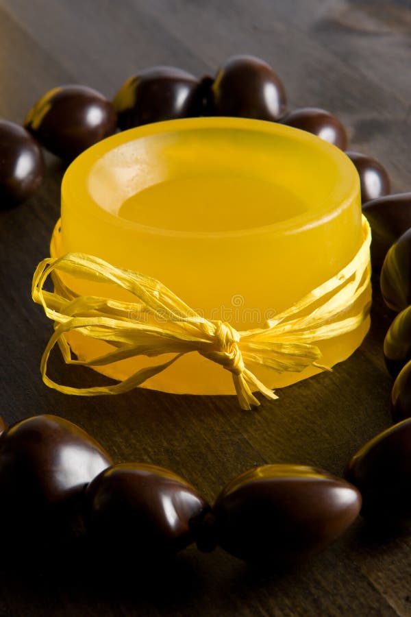 Yellow handmade soap stock photo. Image of health, cinnamon - 3784916