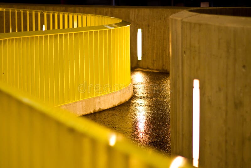 Yellow handrail stock image. Image of illuminated, balustrade - 42069703