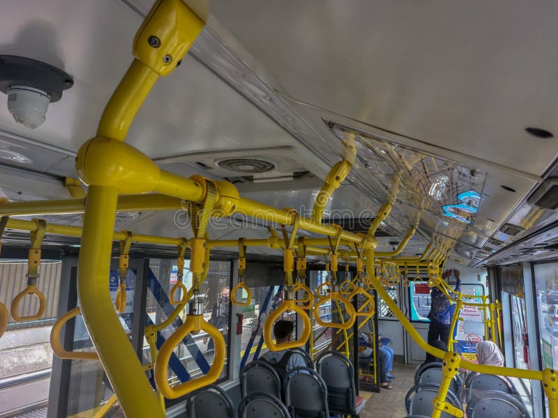 Yellow handrails stock image. Image of room, aviation - 364517683