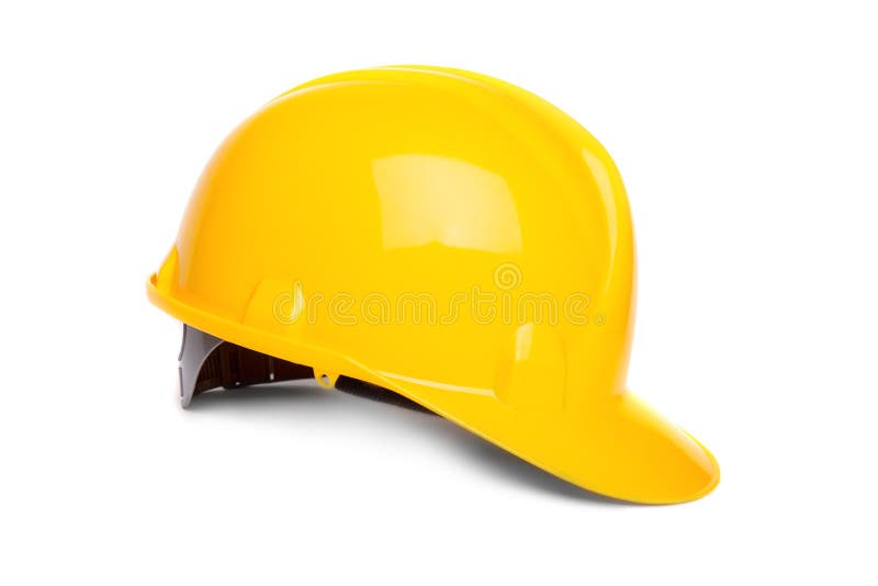 Yellow Hard Hat Isolated on White Stock Photo - Image of isolated, safe ...