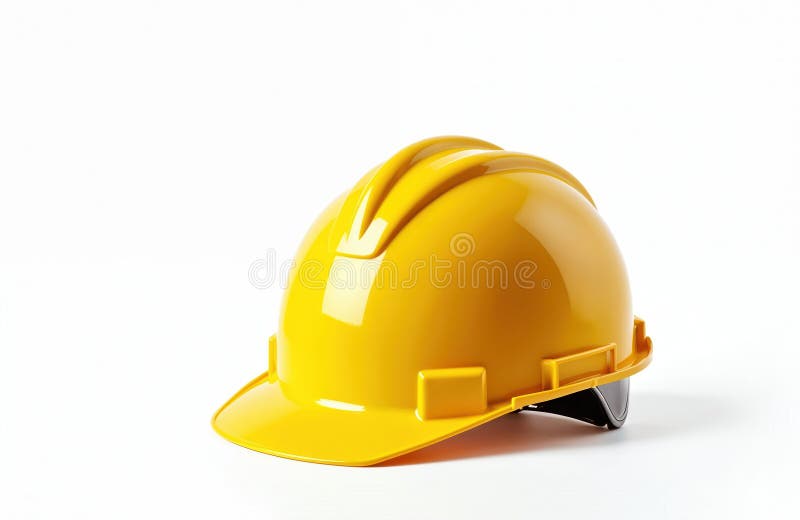 Yellow Hard Hat Isolated on White Background. Safety Helmet for ...