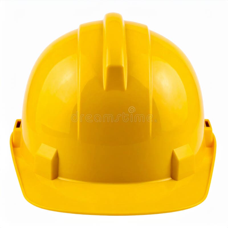 Yellow Hard Hat Safety Helmet on White Background Stock Illustration ...