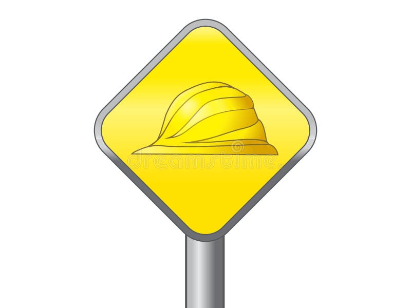 Yellow Hard Hat Safety Symbol Vector Icon Stock Vector - Illustration ...