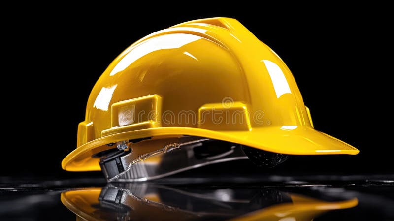 Yellow Hard Hat Sitting on a Table, Perfect for Construction or ...