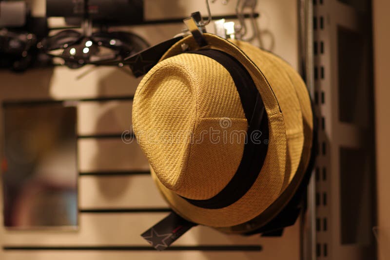 Yellow hat stock image. Image of display, fashion, accessory - 14967589