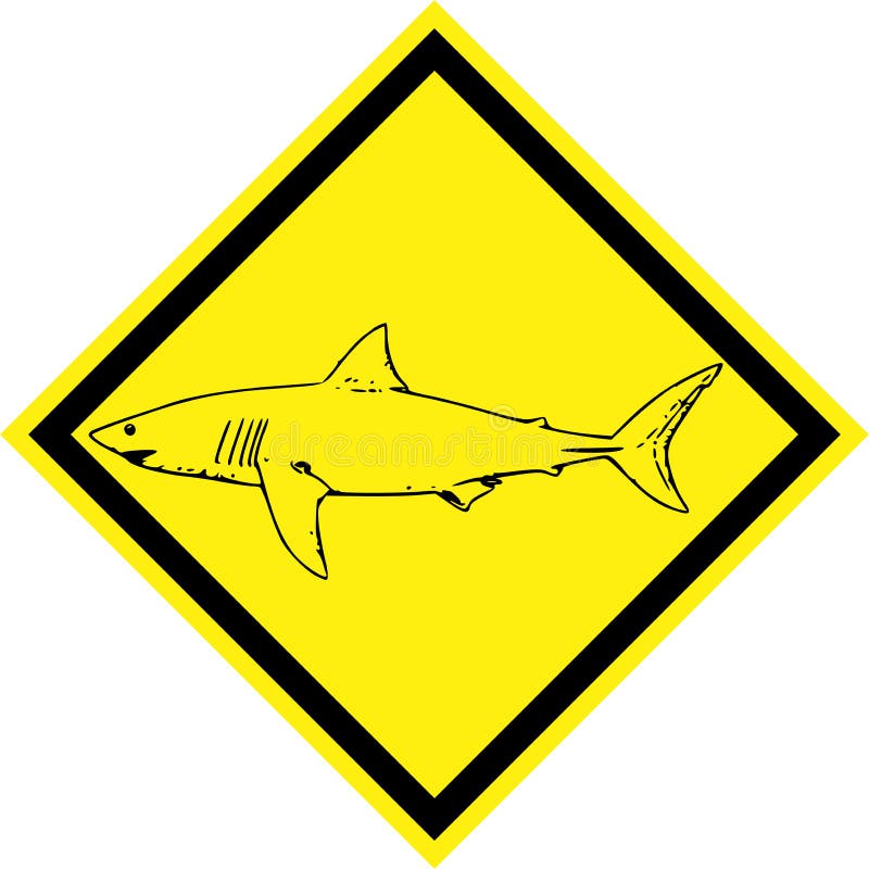 Sign Shark in Circle Illustration Stock Vector - Illustration of reef ...