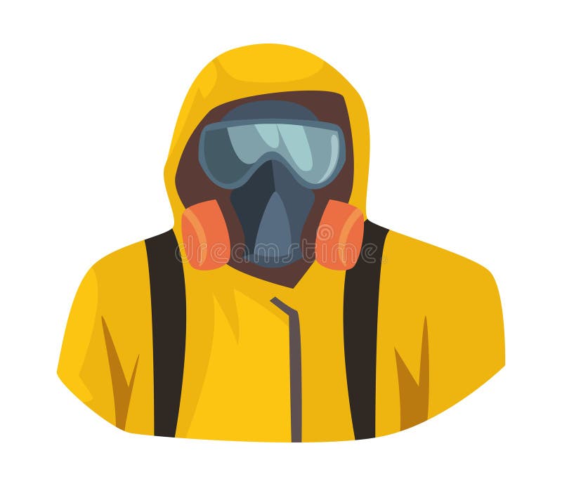 Yellow hazmat hood design stock vector. Illustration of chemical ...