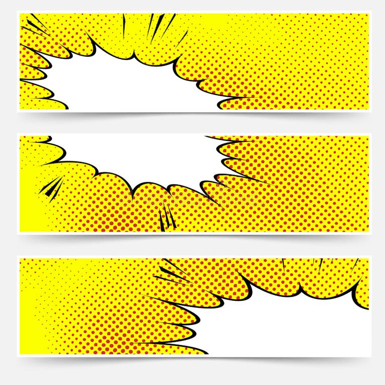 Yellow Header Book Comic Explosion Banner Stock Vector - Illustration ...