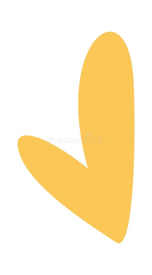 Yellow Heart Hand Drawn Scribble Stock Vector - Illustration of ...