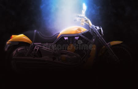 Yellow Heavy Bike Dark Soft Lighting Stock Illustrations – 1 Yellow ...