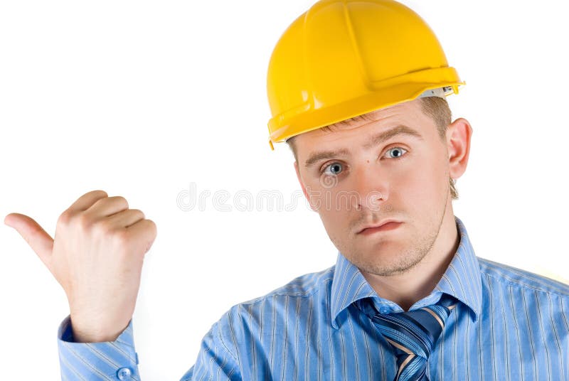 Yellow helmet stock photo. Image of construction, handsome - 11722736