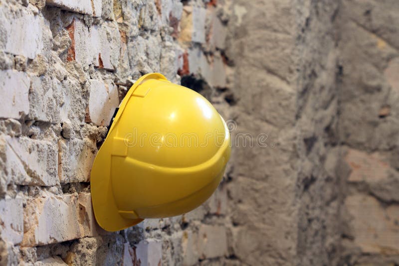 Yellow helmet stock image. Image of regulation, worker - 27300791