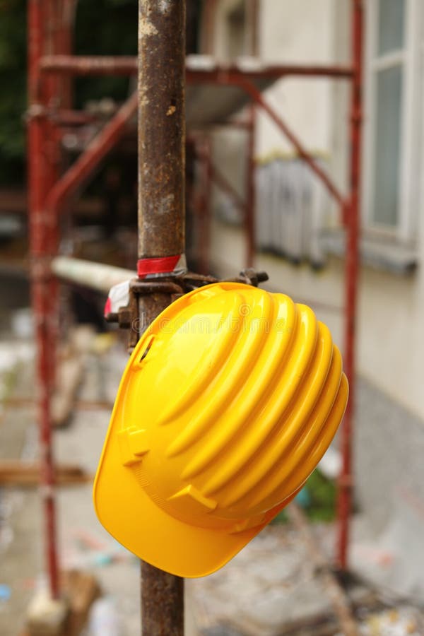 Yellow helmet stock image. Image of protection, tools - 58414919