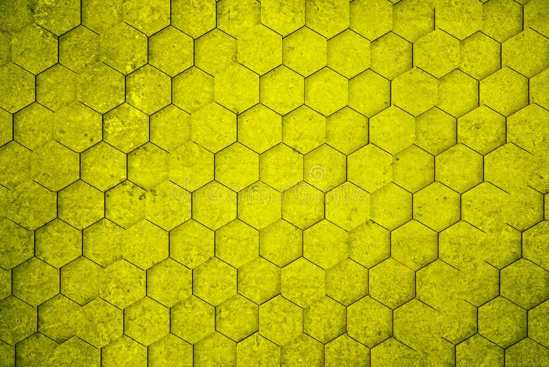 Yellow hexagon wallpaper stock illustration. Illustration of facet ...
