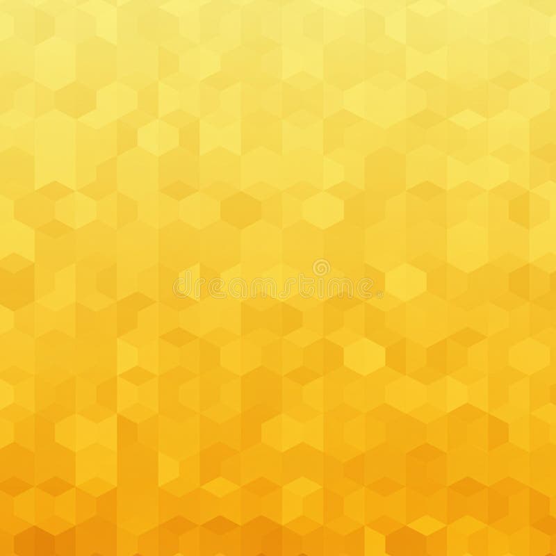 Yellow Hexagonal Pattern Background with Varying Shades, Creating a ...