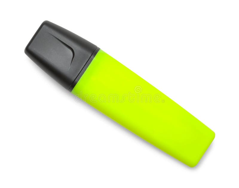 Yellow Highlighter stock photo. Image of fluorescent - 90647456