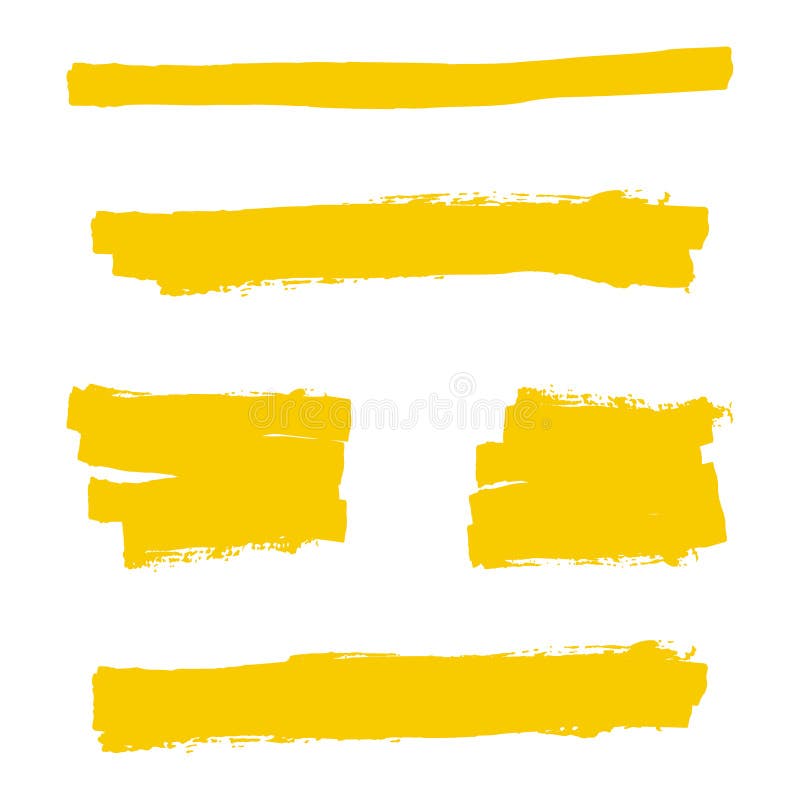Yellow highlighter marker stock vector. Illustration of line - 128425304