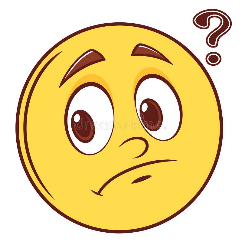 Yellow Thinking Face Emoji Hmm Emoticon with Hand on Chin Stock ...