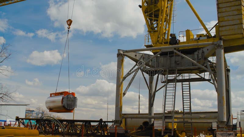 Crane Lifting Scrap Metal Cars in a Junkyard. Stock Footage - Video of ...