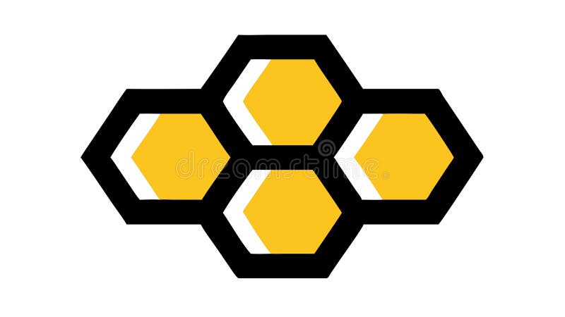 Yellow Honeycomb Bee Hive Pattern Vector Icon, Nature, Sweet, Vector ...