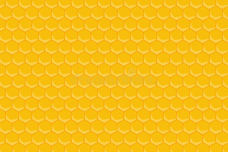 Yellow Honeycomb Pattern Background Stylish Design Stock Vector ...