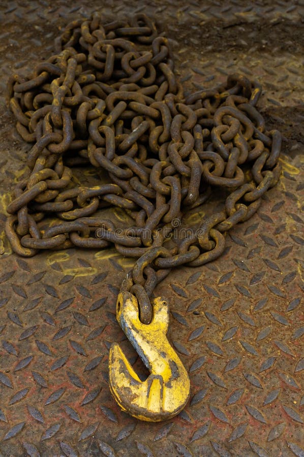 Yellow hook stock photo. Image of eroded, iron, concept - 50298376