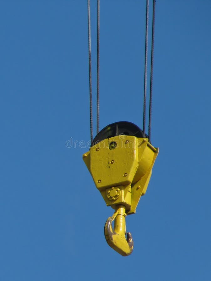 A yellow hook stock photo. Image of heavy, equipment - 49345368
